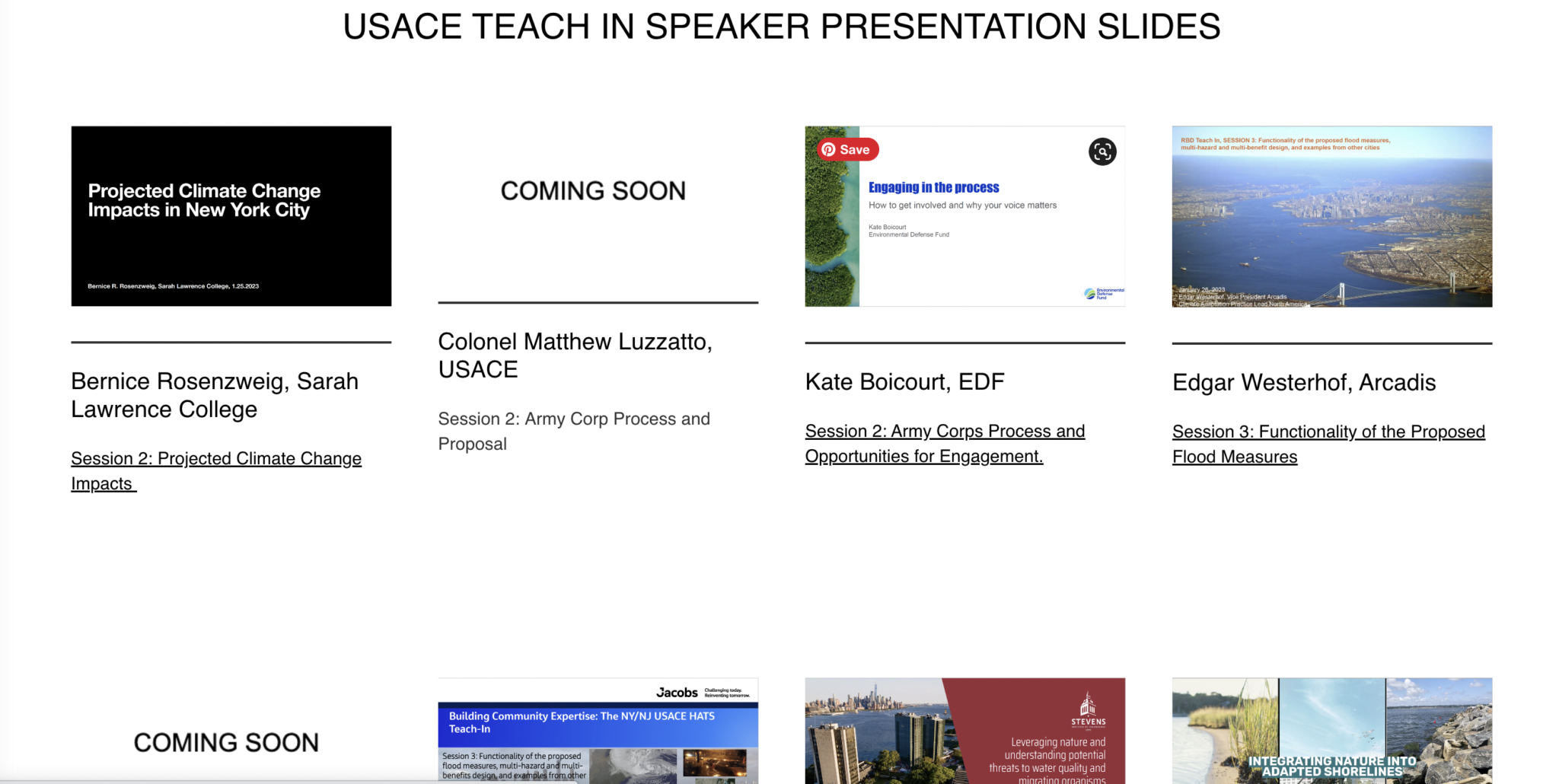 Building Regional Expertise USACE HATS - Rebuild by Design